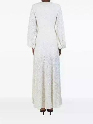ROTATE BY BIRGER CHRISTENSEN Sequin-embellished V-neck Maxi Dress