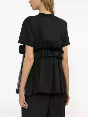 Noir Kei Ninomiya Ruffled Panel T-shirt