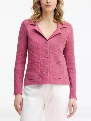 BENETTON Textured Button-up Cardigan - Pink
