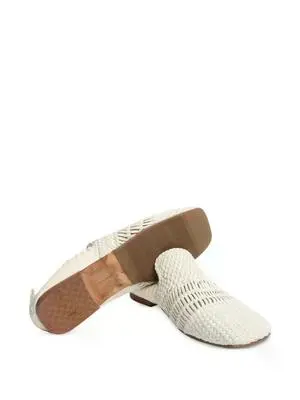 Celine Woven Leather Flat Shoes
