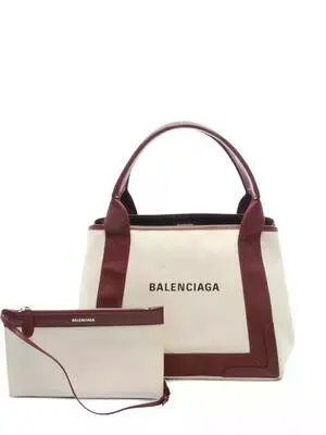 Balenciaga Navy Cabas Tote Bag - Neutrals
