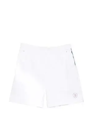 Brunello Cucinelli Logo-patch Elasticated-waist Cotton Shorts - White