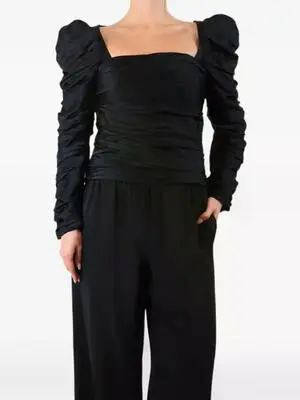 Khaite Ruched Long-sleeved Blouse