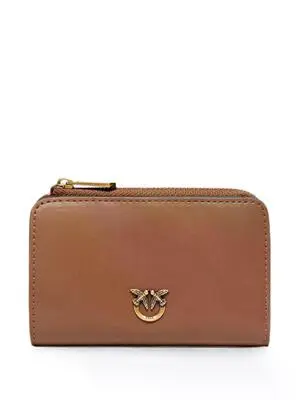 Pinko Love Birds Leather Wallet - Brown
