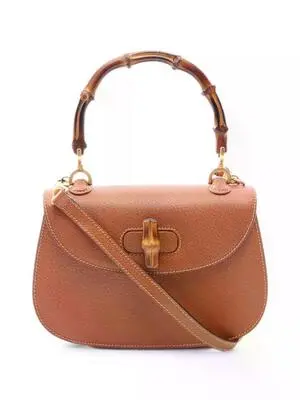 Gucci Bamboo Two-way Handbag - Brown