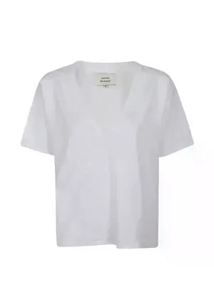 LOULOU V-neck Short-sleeve T-shirt - White