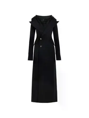 A.W.A.K.E. Mode Double-breasted Off-shoulder Coat
