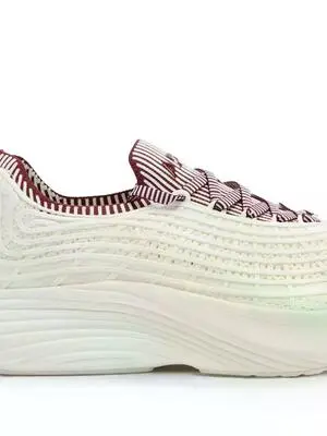 Apl Ribbed-knit Lace-up Sneakers - Neutrals