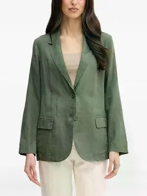 BENETTON Notch-lapel Button-fastening Jacket - Green