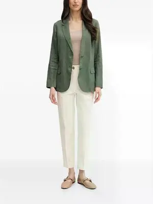 BENETTON Notch-lapel Button-fastening Jacket - Green