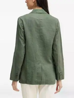 BENETTON Notch Lapel Button-fastening Jacket - Green