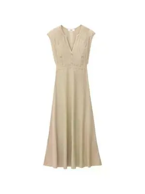 Ba&sh Pasqualina Pointelle-knit V-neck Dress