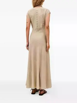 Ba&sh Pasqualina Pointelle-knit V-neck Dress