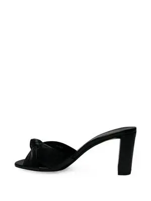 Saint Laurent Bianca Knotted Slide Sandals - Black