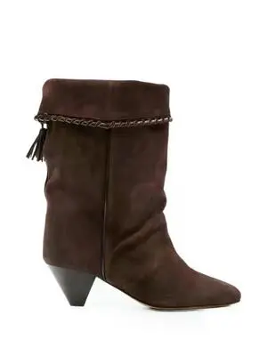 Isabel Marant Étoile Dalby Gz Whipstitch-trim Tassel Ankle Boots