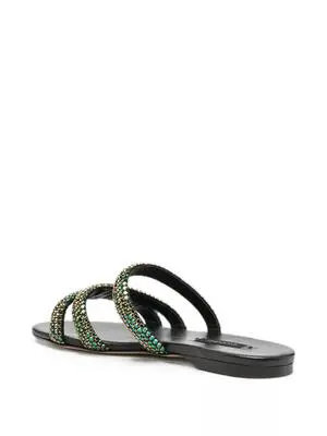 Casadei Crystal-embellished Flat Sandals