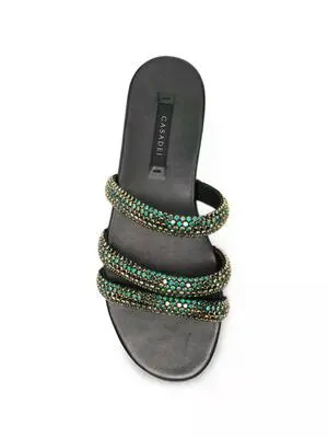 Casadei Crystal-embellished Flat Sandals