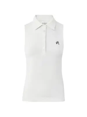 MALBON Claudia Sleeveless Polo Shirt - White