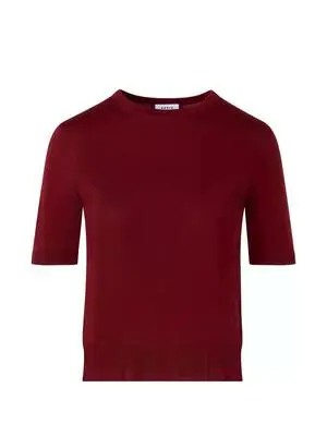 AKRIS Akris Short-Sleeve Knit Sweater