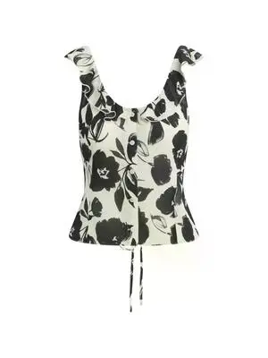 FAVORITE DAUGHTER Love Note Floral-print Ruffled Top
