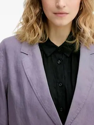 BENETTON Linen Notch-lapels Blazer - Purple