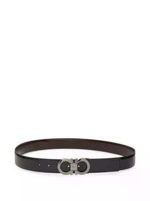 FERRAGAMO Gancini-buckle Reversible Belt - Black