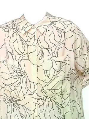 MEIMEIJ Floral-print Drop-shoulder Shirt