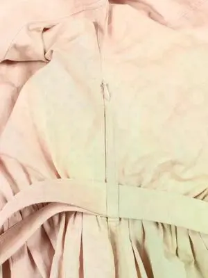 Dior Macro Cannage Belted Midi Dress - Pink