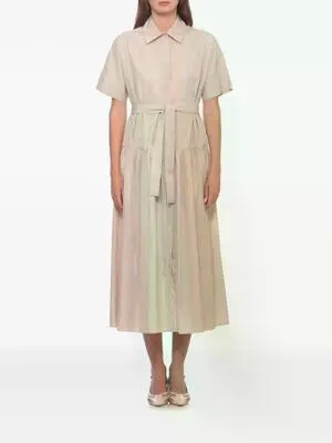 EMME Fauna Striped Belted Midi Dress