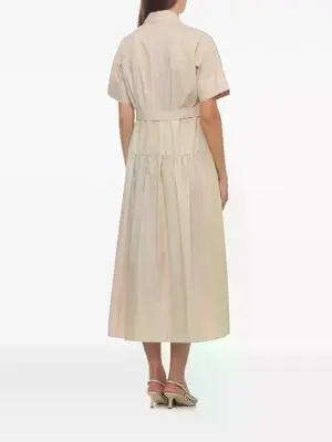 EMME Fauna Striped Belted Midi Dress