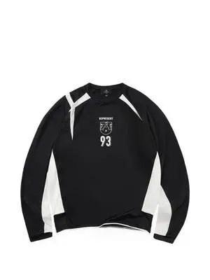 REPRESENT Logo-print Panelled T-shirt