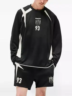 REPRESENT Logo-print Panelled T-shirt