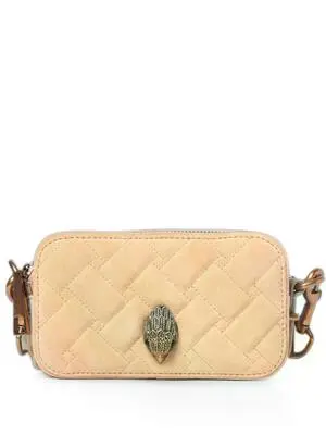 Kurt Geiger Quilted Suede Shoulder Bag - Neutrals