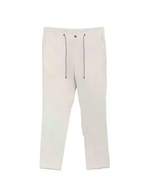 Corneliani Beige Drawstring Waist Trousers