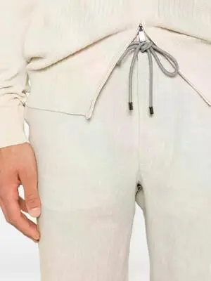 Corneliani Beige Drawstring Waist Trousers