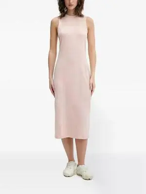 Adidas Ribbed-knit Sleeveless Midi Dress - Pink