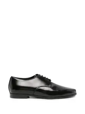 Erika Cavallini Leather Lace-up Derby Shoes - Black