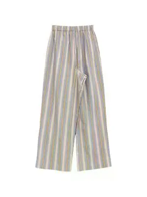 BASERANGE Claude Stripe-print Elasticated-waistband Trousers