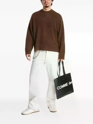 REPRESENT Logo-embroidered Crew-neck Sweater