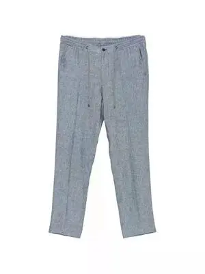 Corneliani Drawstring Tailored Trousers - Blue