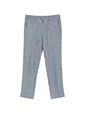 Corneliani Tailored Drawstring Trousers - Blue