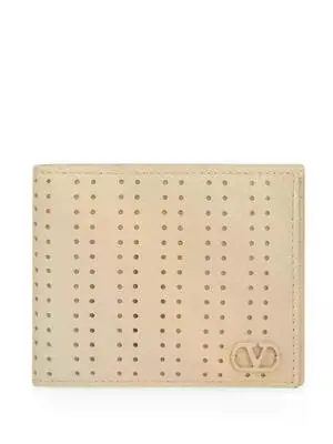 Valentino Garavani Perforated Wallet - Neutrals