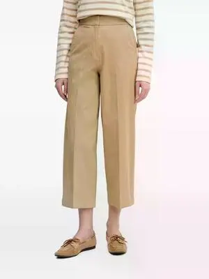 BENETTON Pressed-crease Wide-leg Trousers - Neutrals
