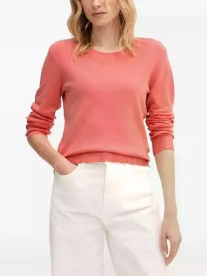 BENETTON Ribbed-trim Sweater - Pink