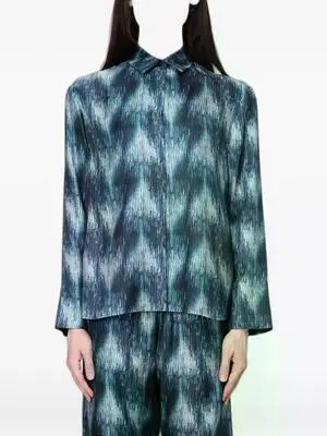 Max Mara Abstract-print Linen Shirt
