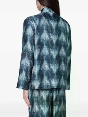 Max Mara Abstract Print Linen Shirt