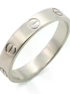 Cartier 18k White Gold Love Collection Band Ring