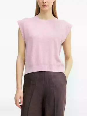 BENETTON Textured Knit Sleeveless Top - Pink