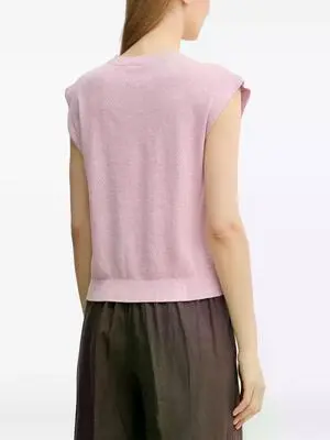 BENETTON Textured Knit Sleeveless Top - Pink