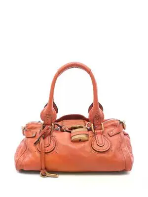 Chloé Chloé Paddington Leather Handbag Orange